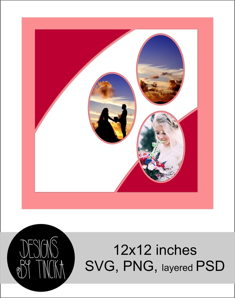 Photo Collage Template or Digital Scrapbooking Layout Bundle | Etsy