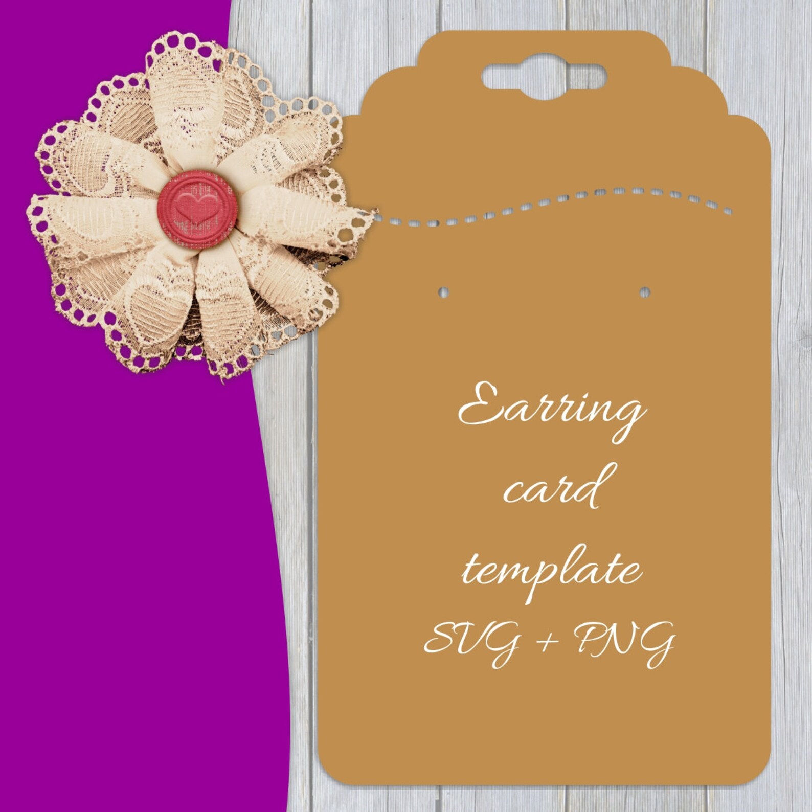 Earring Card SVG PNG Bundle 10 - Etsy