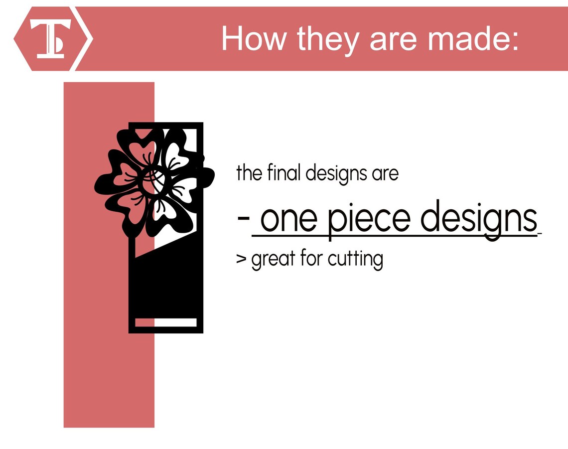 DIY Bookmark Templates, Oversized Floral Elements (svg, Dxf, Eps, Png ...