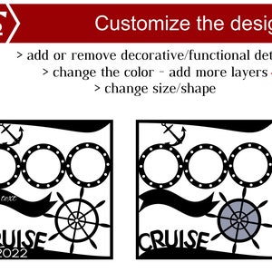 Cruise SVG Collage Frames - Files for Cricut and Silhouette (png, DXF ...