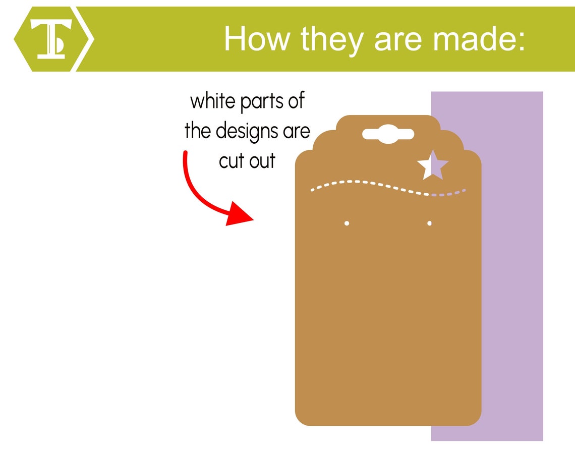 Decorative Earring Card SVG DXF Eps PNG Templates Earring - Etsy