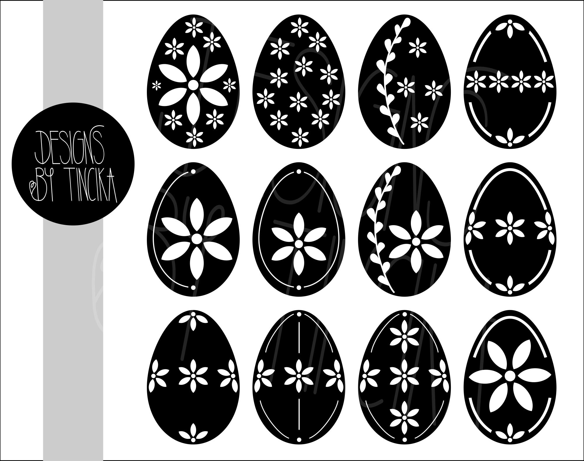 Easter Egg SVG PNG Bundle 5 - Etsy