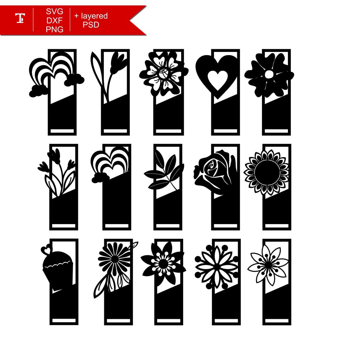 15 Simple DIY Bookmark Templates With Oversized Decorative Elements ...