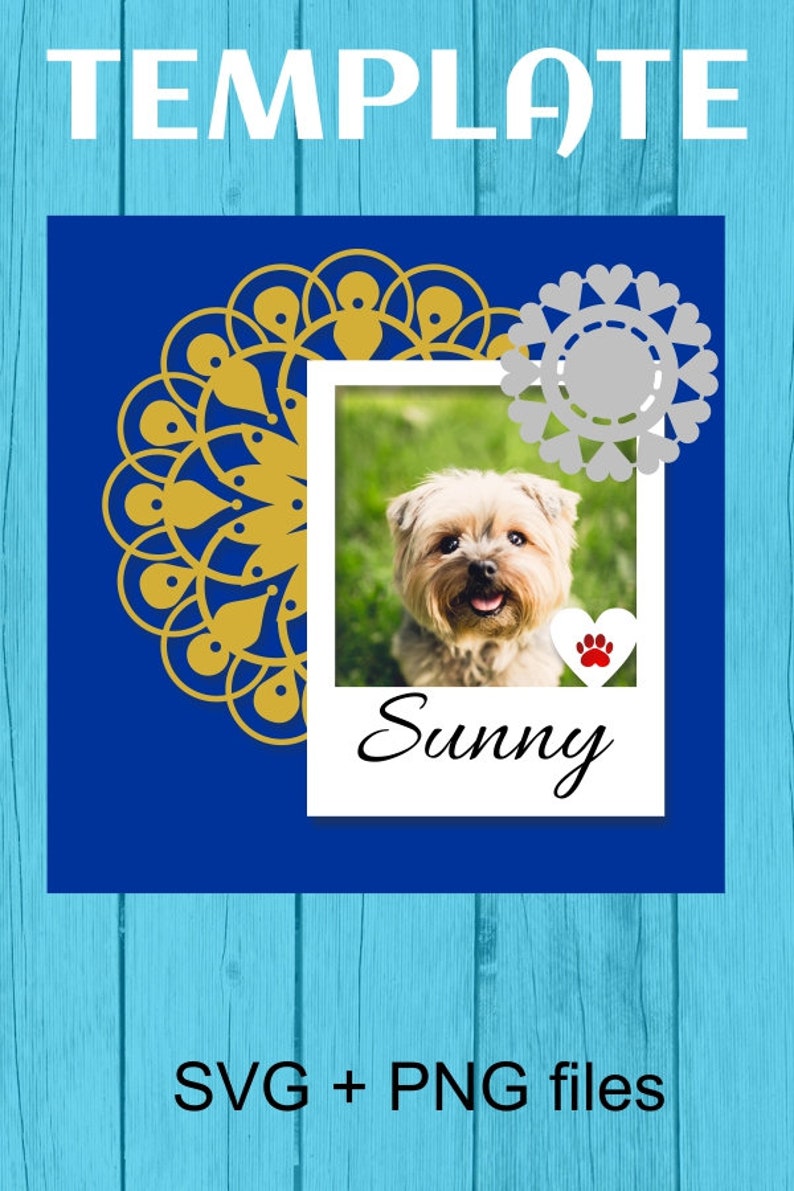 Paw Print SVG and PNG Picture Frames Cut Files for Cricut or - Etsy