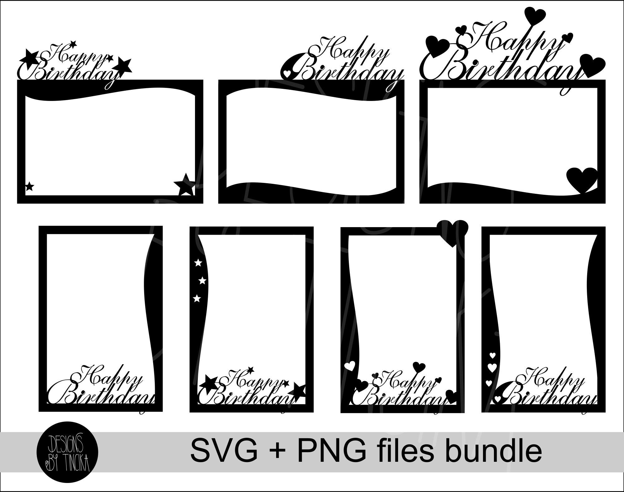 Happy Birthday Frame Svg Files - Etsy New Zealand