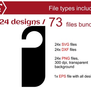 Door Hanger SVG Bundle Dxf Eps Png Files Basic Shapes - Etsy