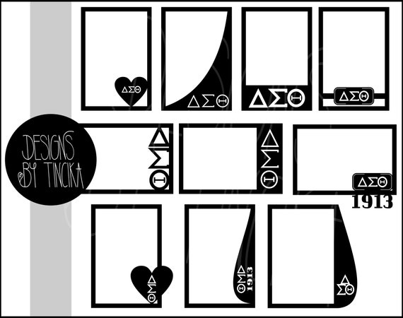 Delta Sigma Theta SVG Picture Frames. - Etsy