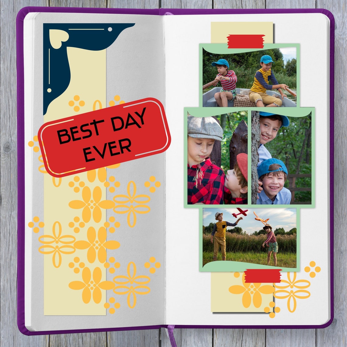 4 Picture Collage Frame Bundle SVG Files for Cricut and PNG - Etsy