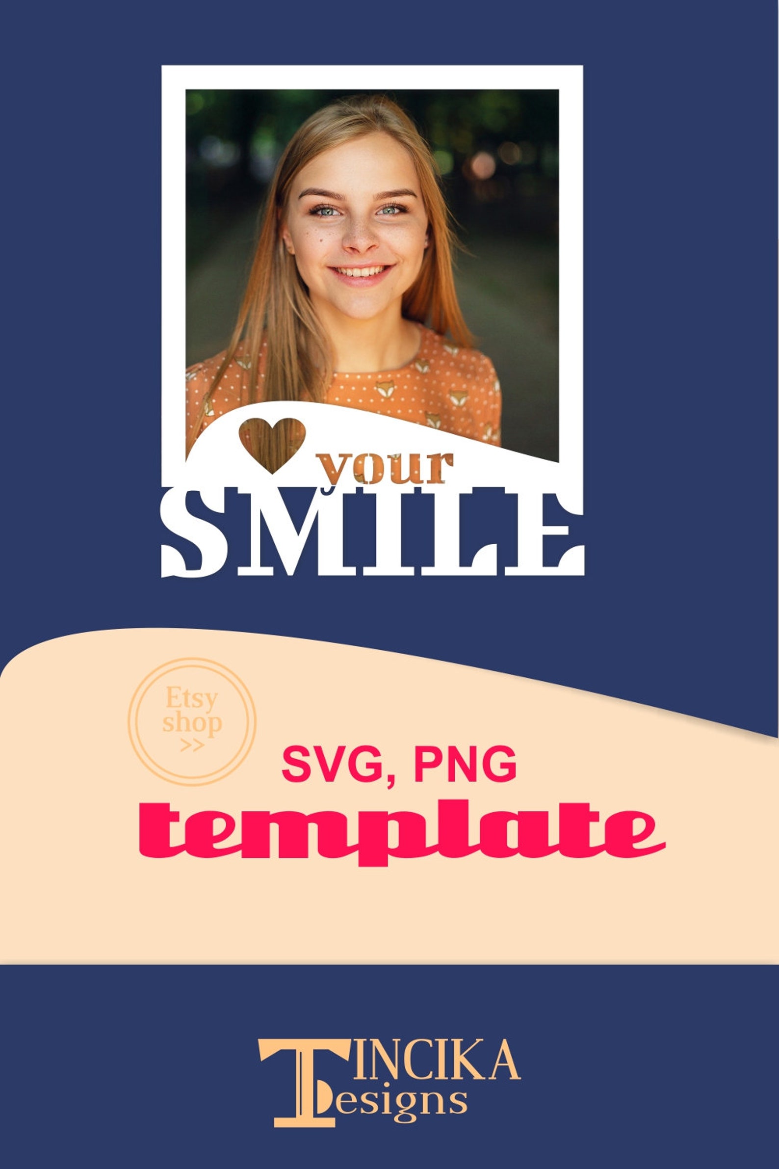 Smile SVG Picture Frame Scrapbook Overlay. - Etsy