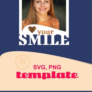 Smile SVG Picture Frame Scrapbook Overlay. - Etsy