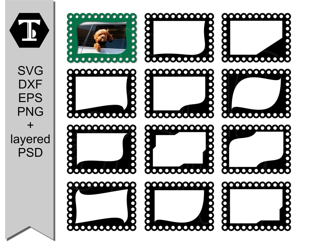 Decorative Picture Frames SVG Templates - Designed for 4x6 Photos, Dxf ...