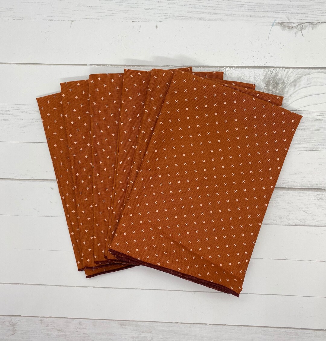 Rust Cotton Napkins 14x14 18x18 Fall Napkins Sienna Burnt Orange ...