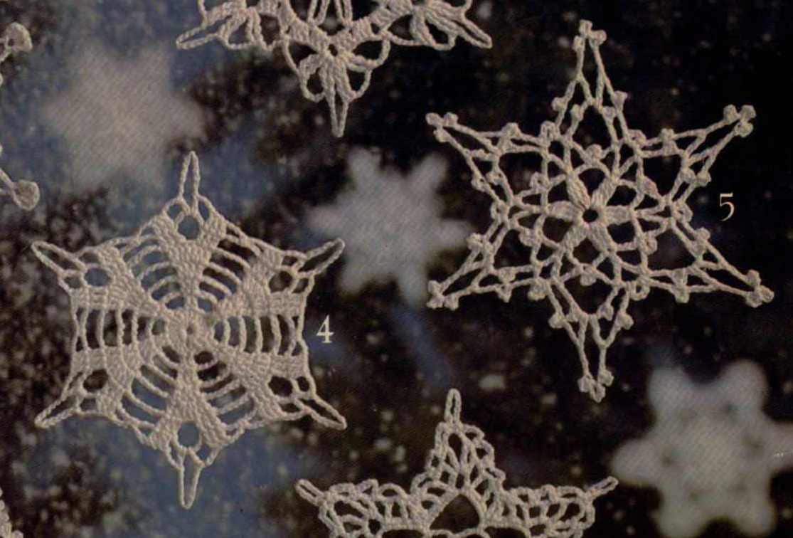 Snowflakes Vintage Crochet Pattern, PDF Instant Digital Download ...