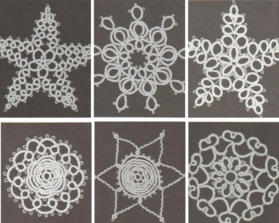 Tatting Christmas Star and Ornament Six Pattern, PDF Instant Digital ...