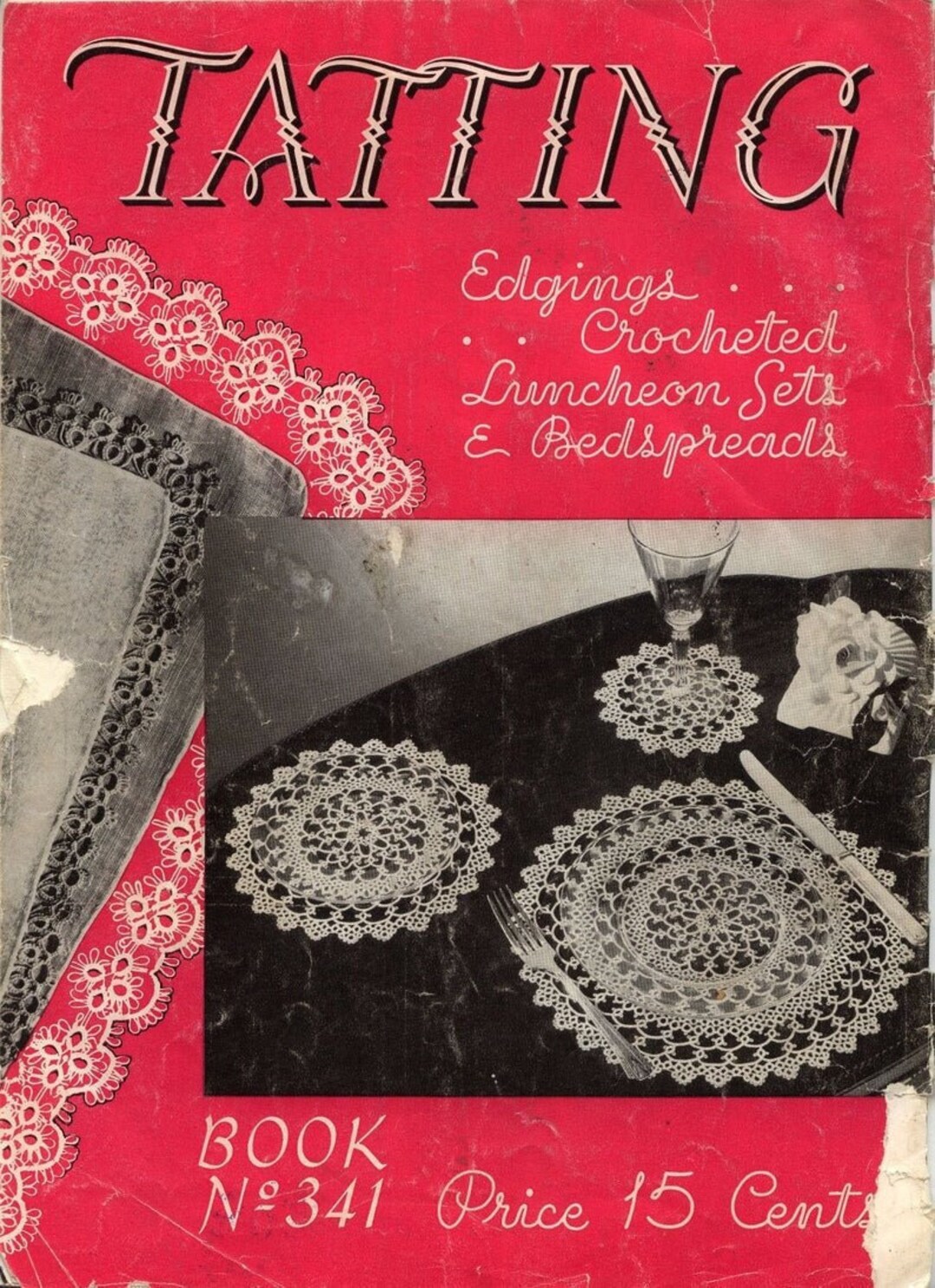 Vintage Book Tatting Patterns 1941, Shuttle Lace Tatting, Lace Crochet ...
