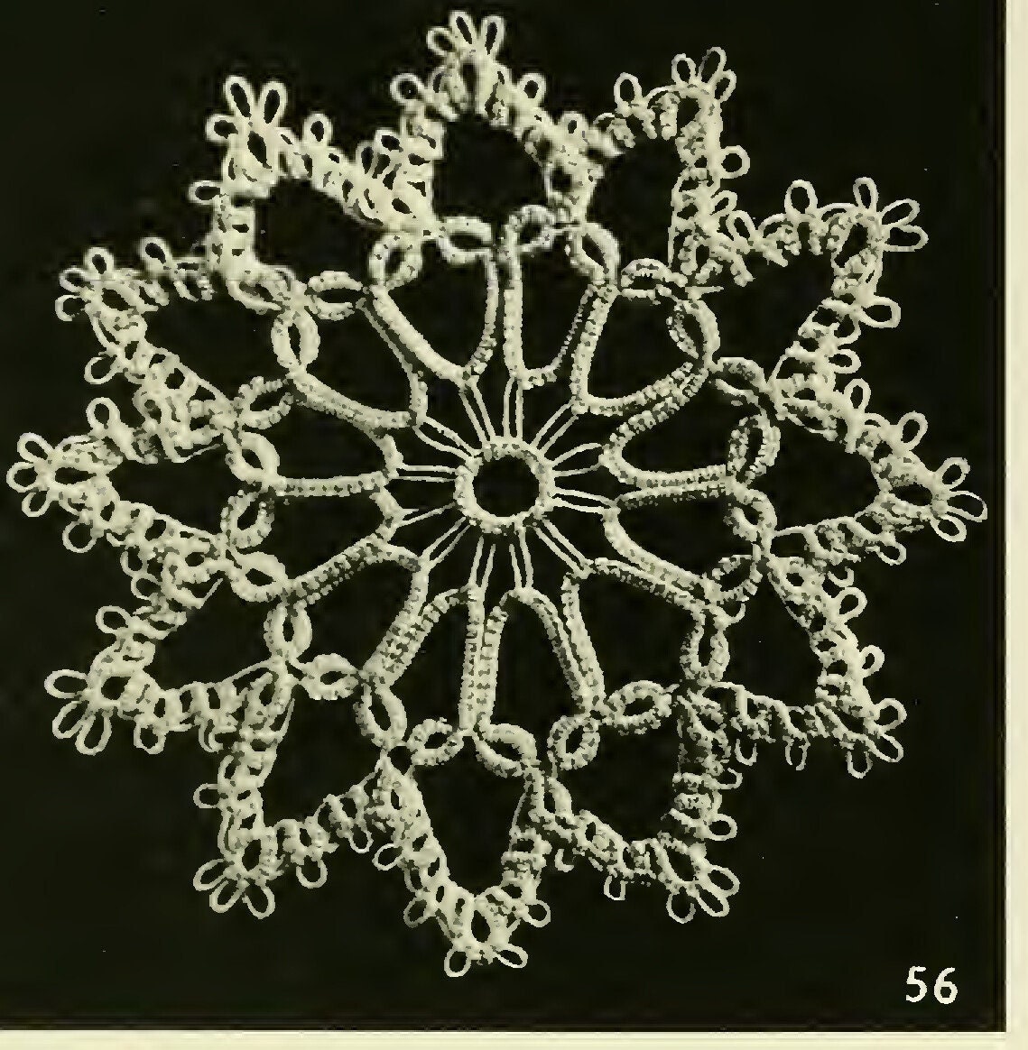 Vintage Book Tatting Patterns, Shuttle Lace Tatting, Retro Lace Tatted ...