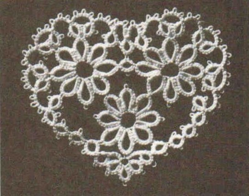 Tatting Heart Six Patterns, PDF Instant Digital Download, Tatted ...