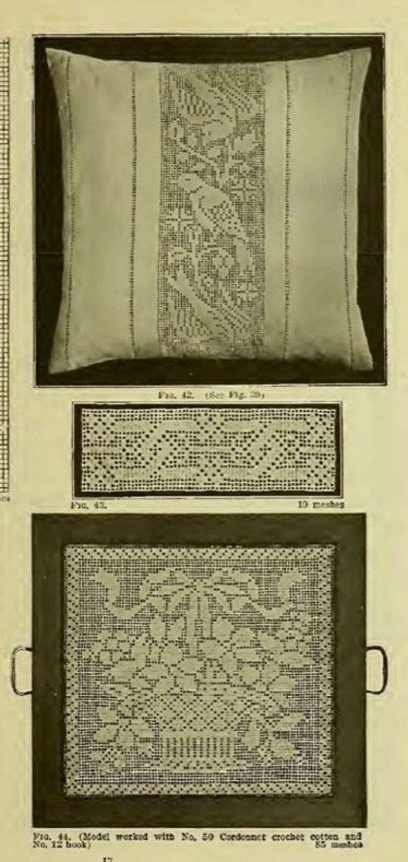 Filet Crochet Book 2 Vintage PDF Pattern Instant Digital - Etsy