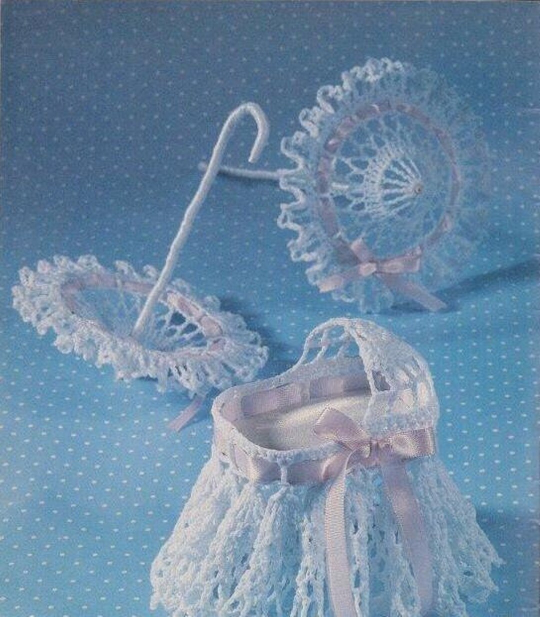 Crochet Pattern Victorian Lace Parasol and Cradle, Vintage PDF Instant ...