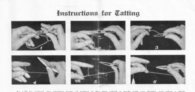 Tatting Book Patterns 1942, Shuttle Lace Tatting, Vintage PDF Instant ...