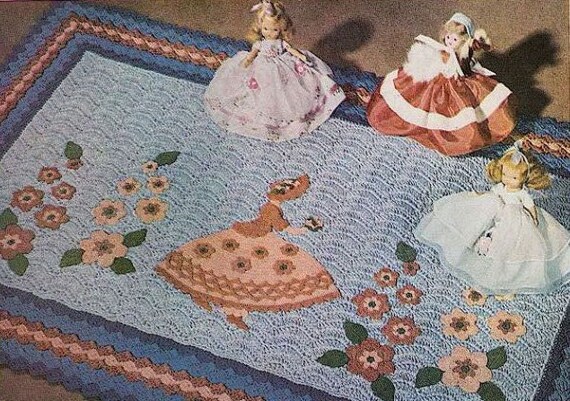 Vintage Crochet Rug PDF Pattern 50s Vintage PDF Instant | Etsy