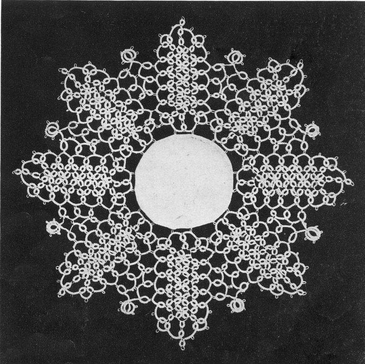 Vintage Book Tatting Patterns 1941, Shuttle Lace Tatting, Lace Crochet ...