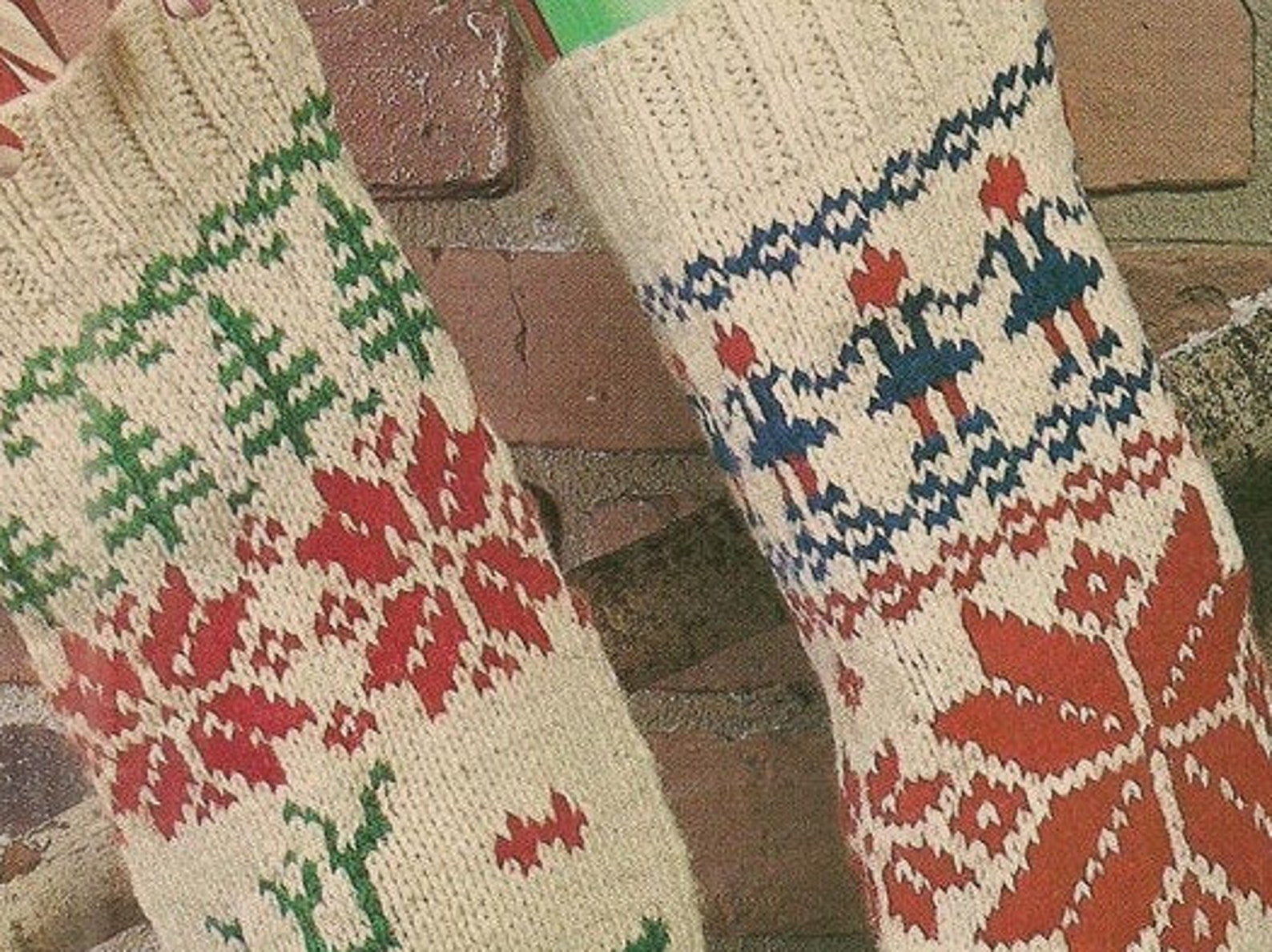 Vintage Christmas Knitting Pattern, STOCKING Pattern, Scandinavian ...