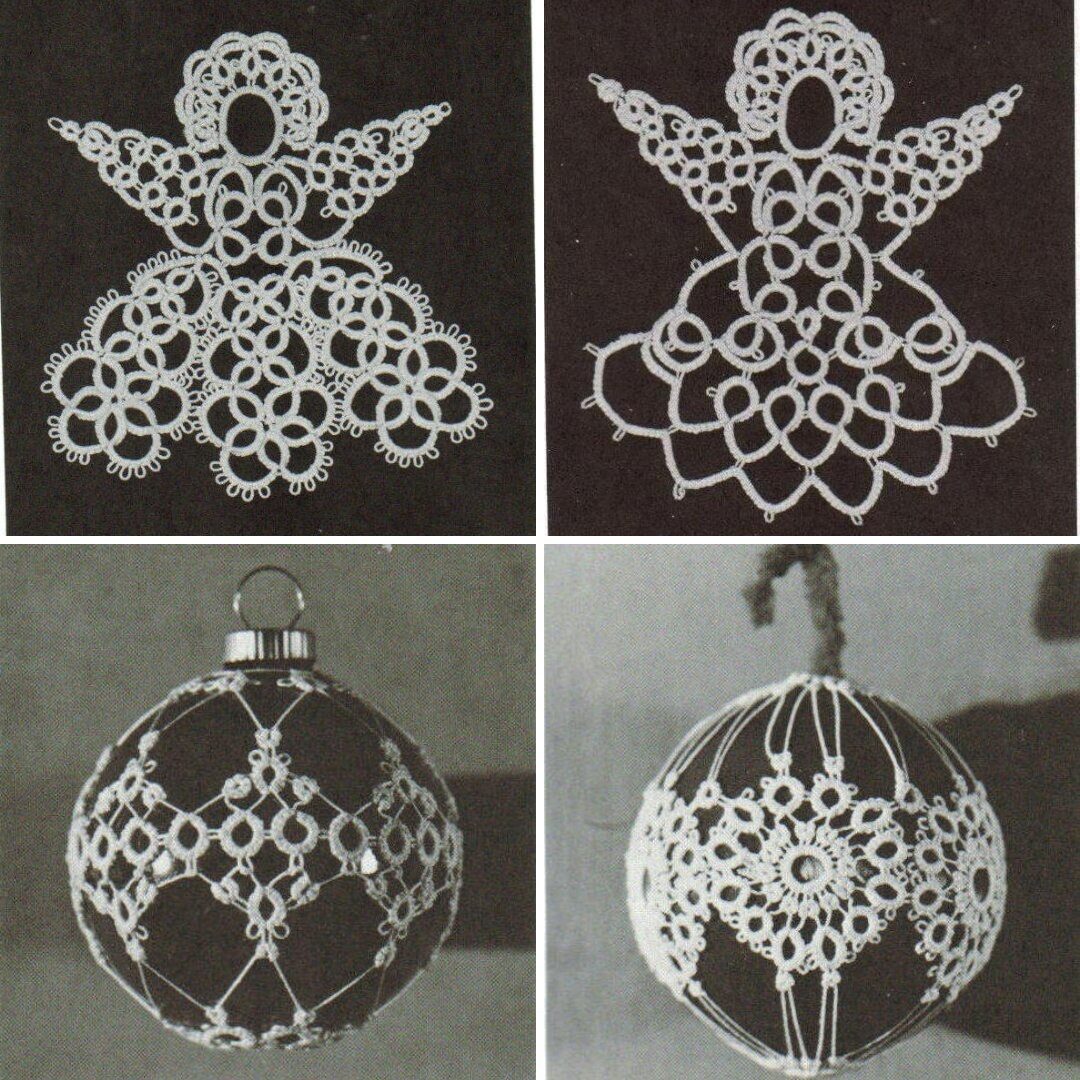 Vintage Tatting Patterns Christmas Balls and Angels, PDF Instant ...
