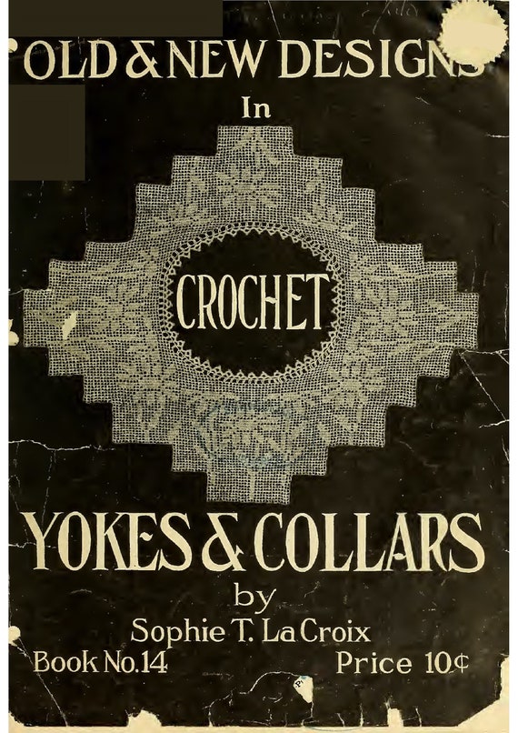 Antique Ebook Filet Crochet Yokes and Collars Pattern 20s - Etsy