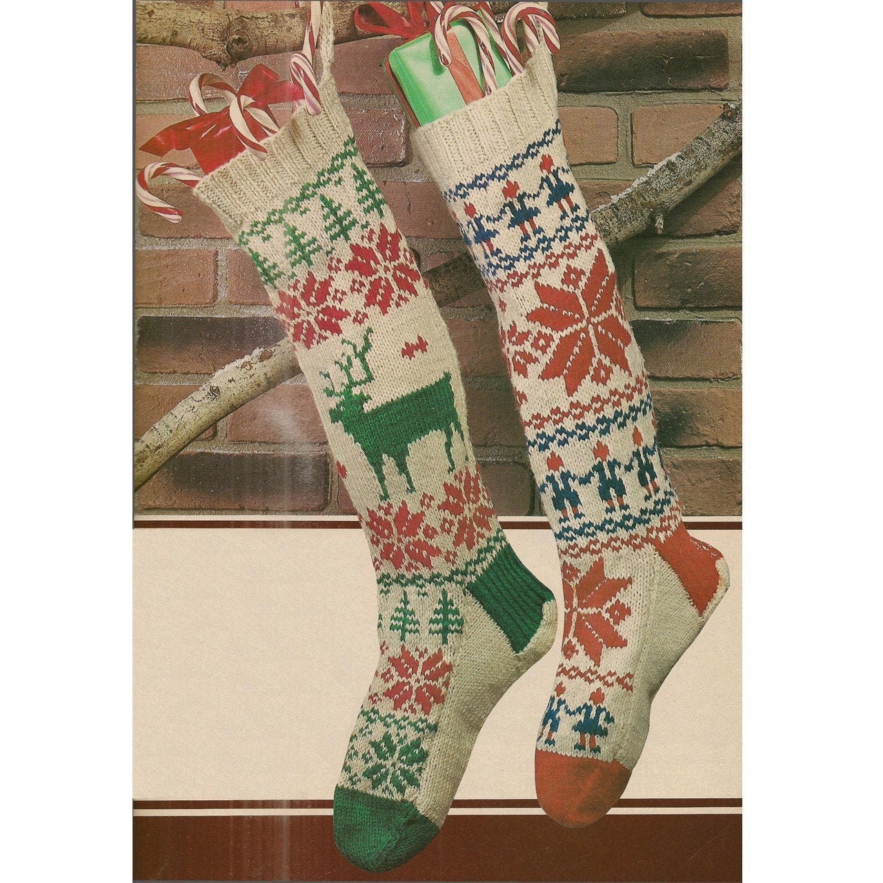 Vintage Christmas Knitting Pattern, STOCKING Pattern, Scandinavian ...