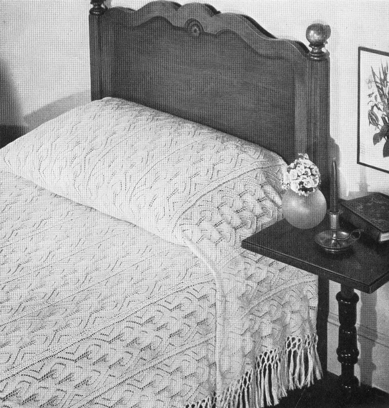 Knitting Bedspread Pattern Vintage Knitting PDF Instant - Etsy
