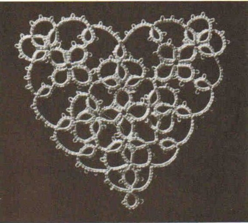 Tatting Heart Six Patterns, PDF Instant Digital Download, Tatted ...