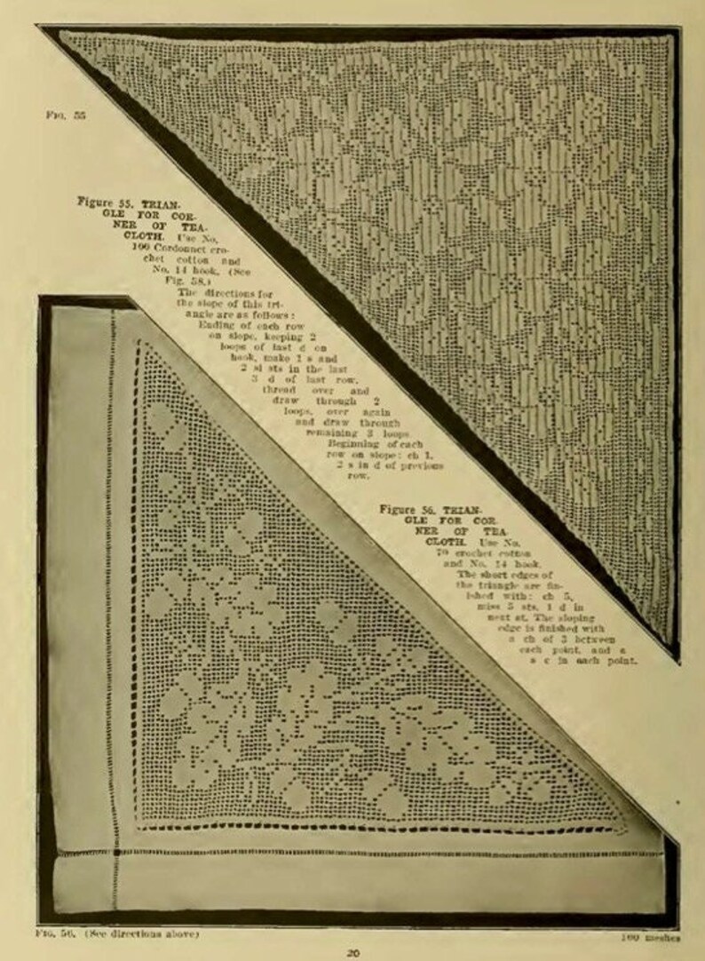 Filet Crochet Book 2 Vintage PDF Pattern Instant Digital - Etsy