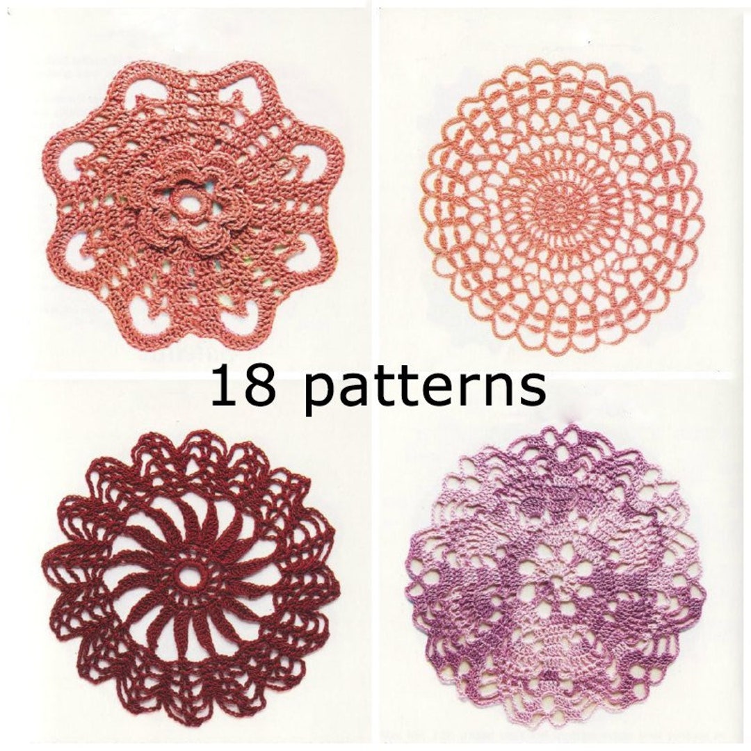 Vintage Crochet Motifs Patterns, E-book Retro Crochet Ornaments, PDF ...