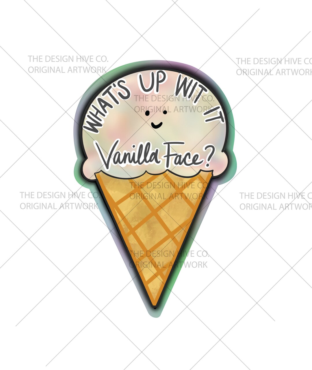 What's up Wit It Vanilla Face? DIE CUT STICKER 1.8” X 2.75” - Etsy