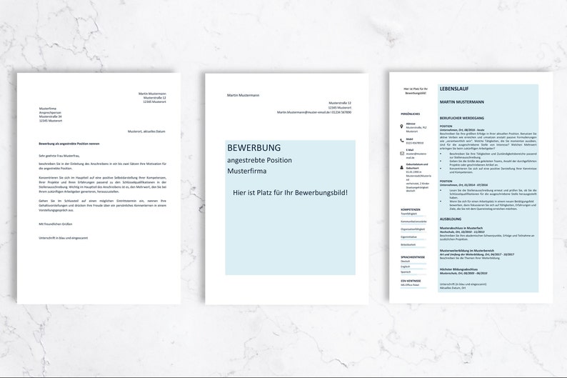 Simple and Innovative Application Template for MS Word in A4 - Etsy