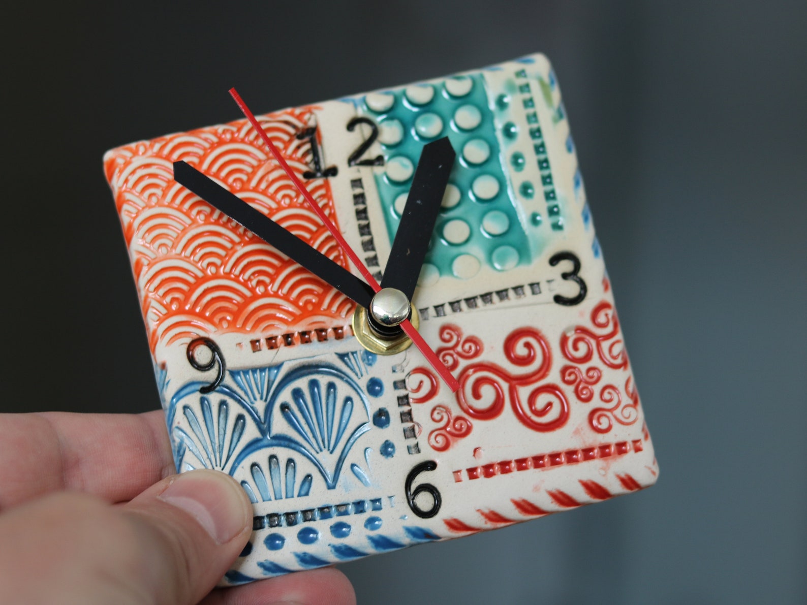 Handmade Ceramic Clock Pottery Gift Art Clock Home Décor | Etsy