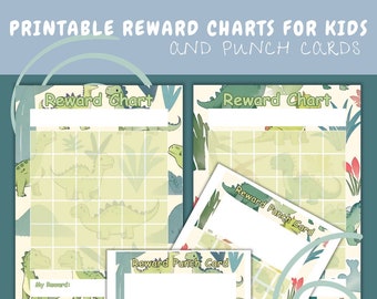 Cute Printable Reward Charts for Kids Incentive Punch Cards Print at ...