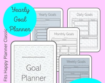 A5 Inserts : 5 Years Goal Setting Printable, Yearly Goal Planner, Goals ...