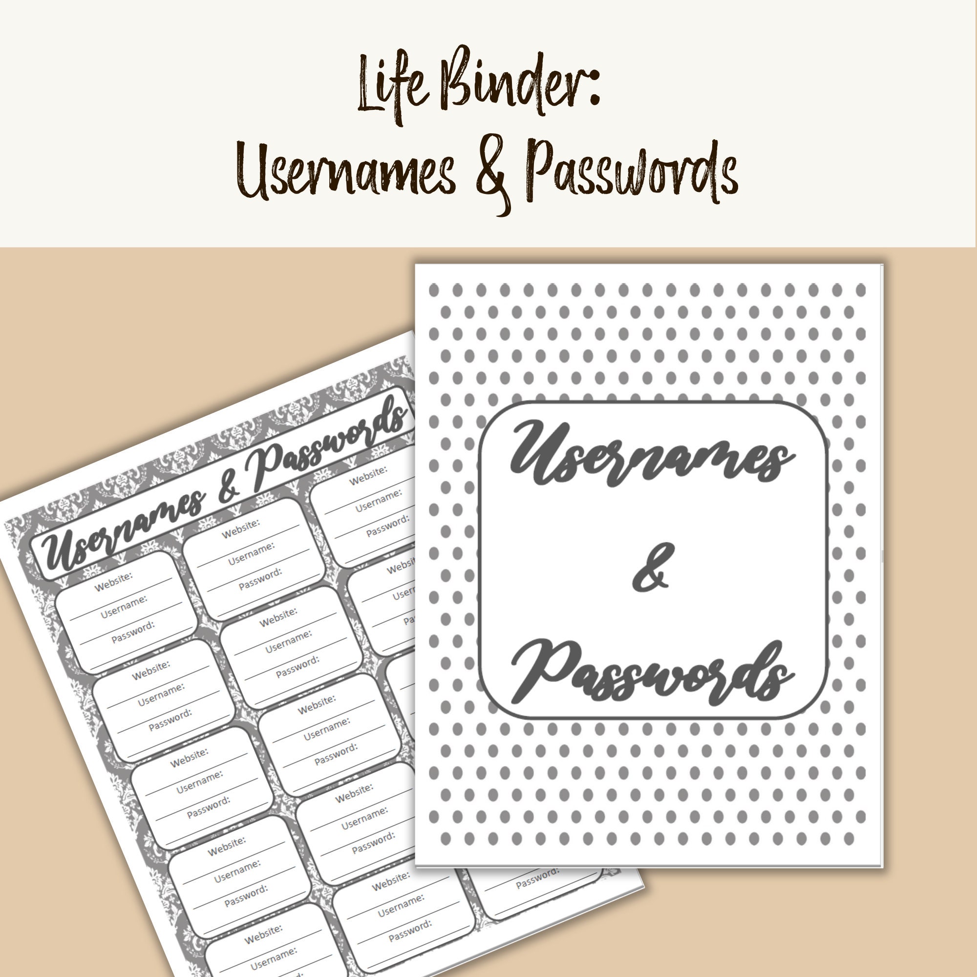 Life Binder Printable | Home Management Binder | Home Management ...