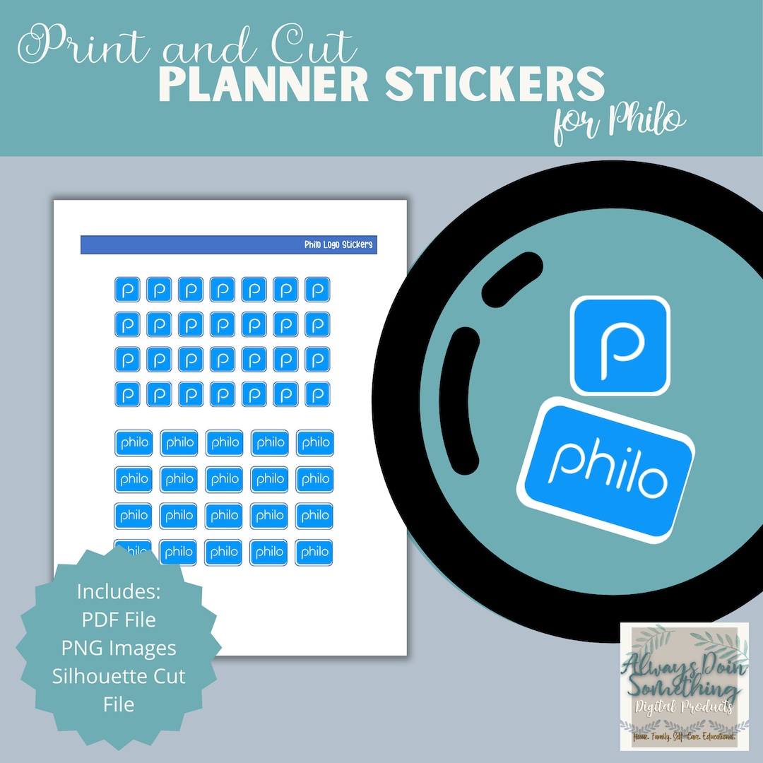 Print and Cut Philo Stickers - Etsy