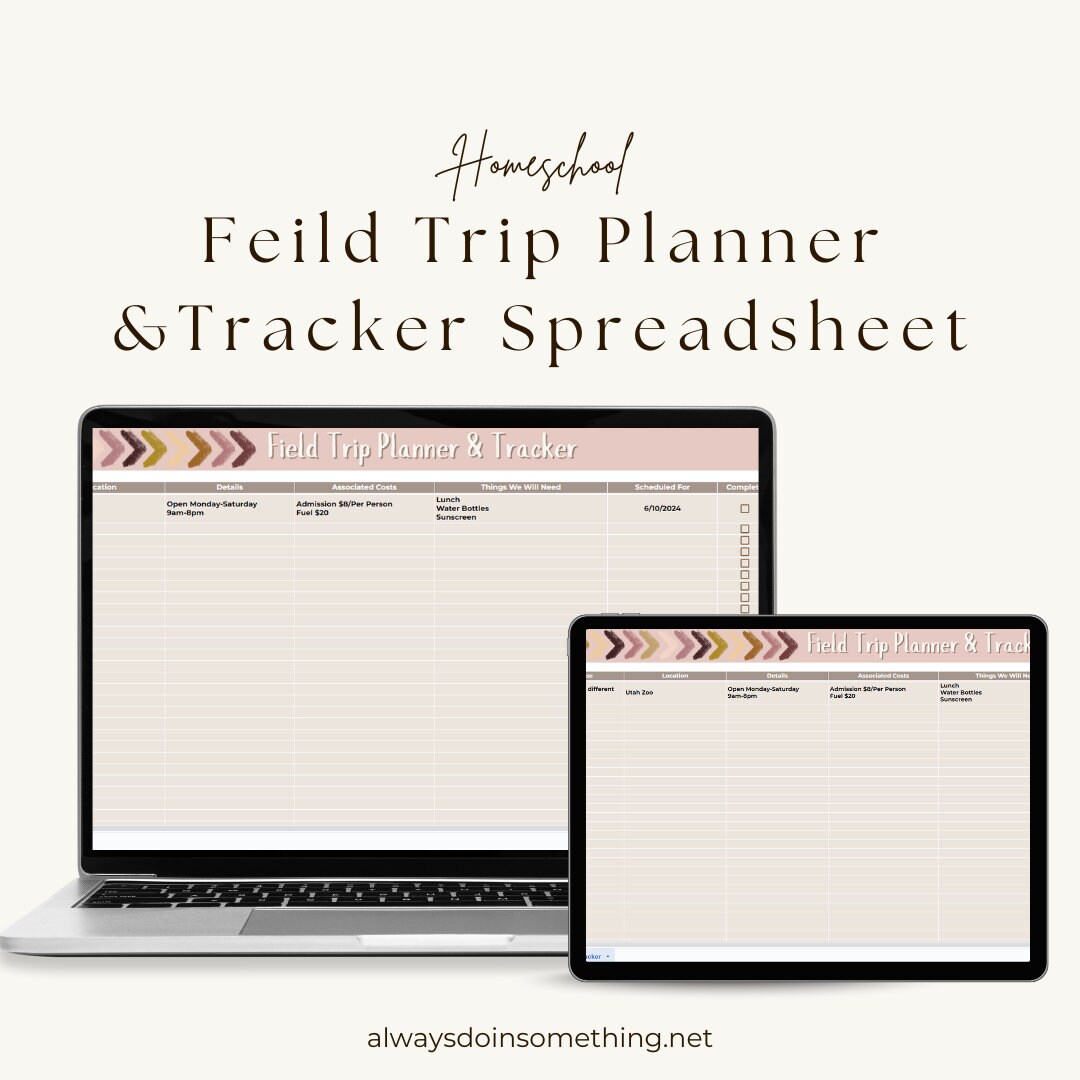 Google Sheets Homeschool Field Trip Planner – Editable Trip Tracker - Etsy