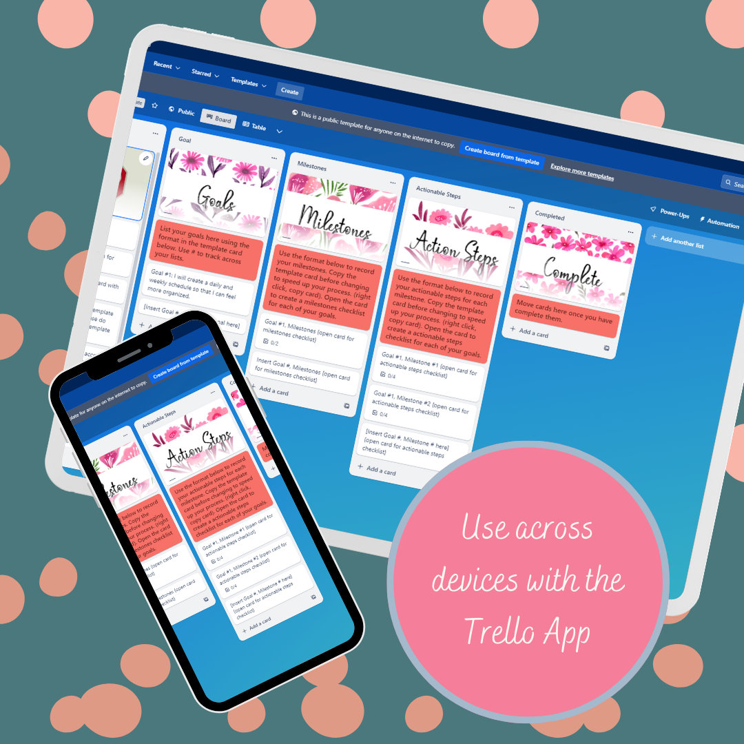 Goal Roadmap Trello Board Template - Etsy