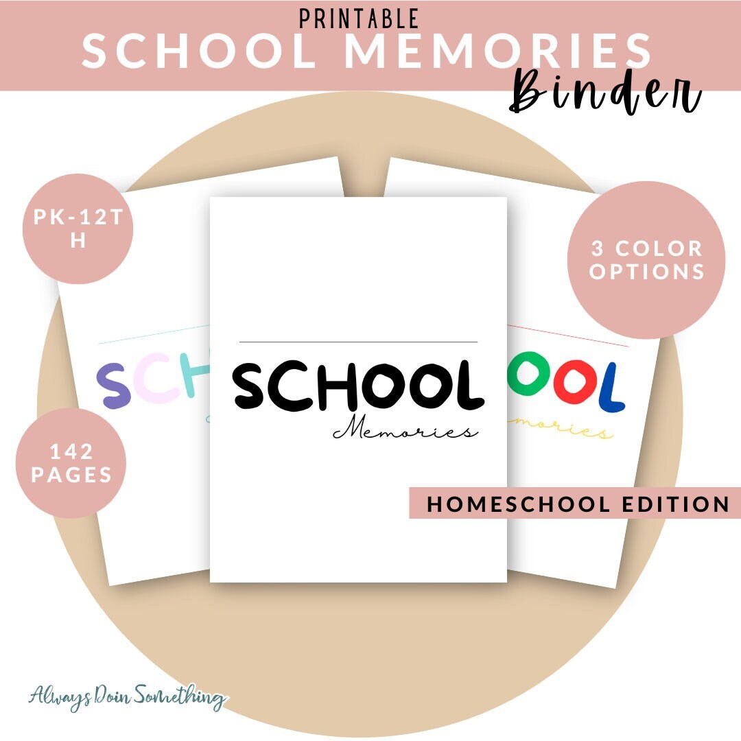 Printable Homeschool Memories Binder – Cherish Every Moment From ...