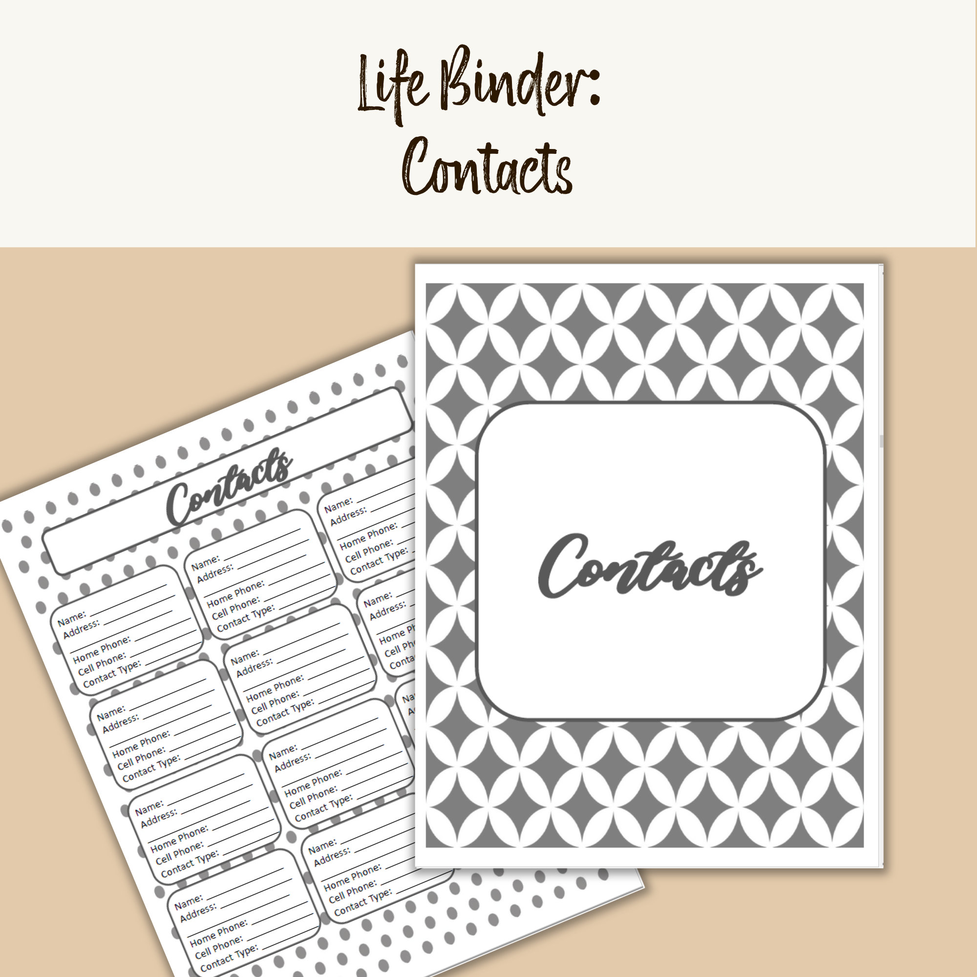 Life Binder Printable | Home Management Binder | Home Management ...