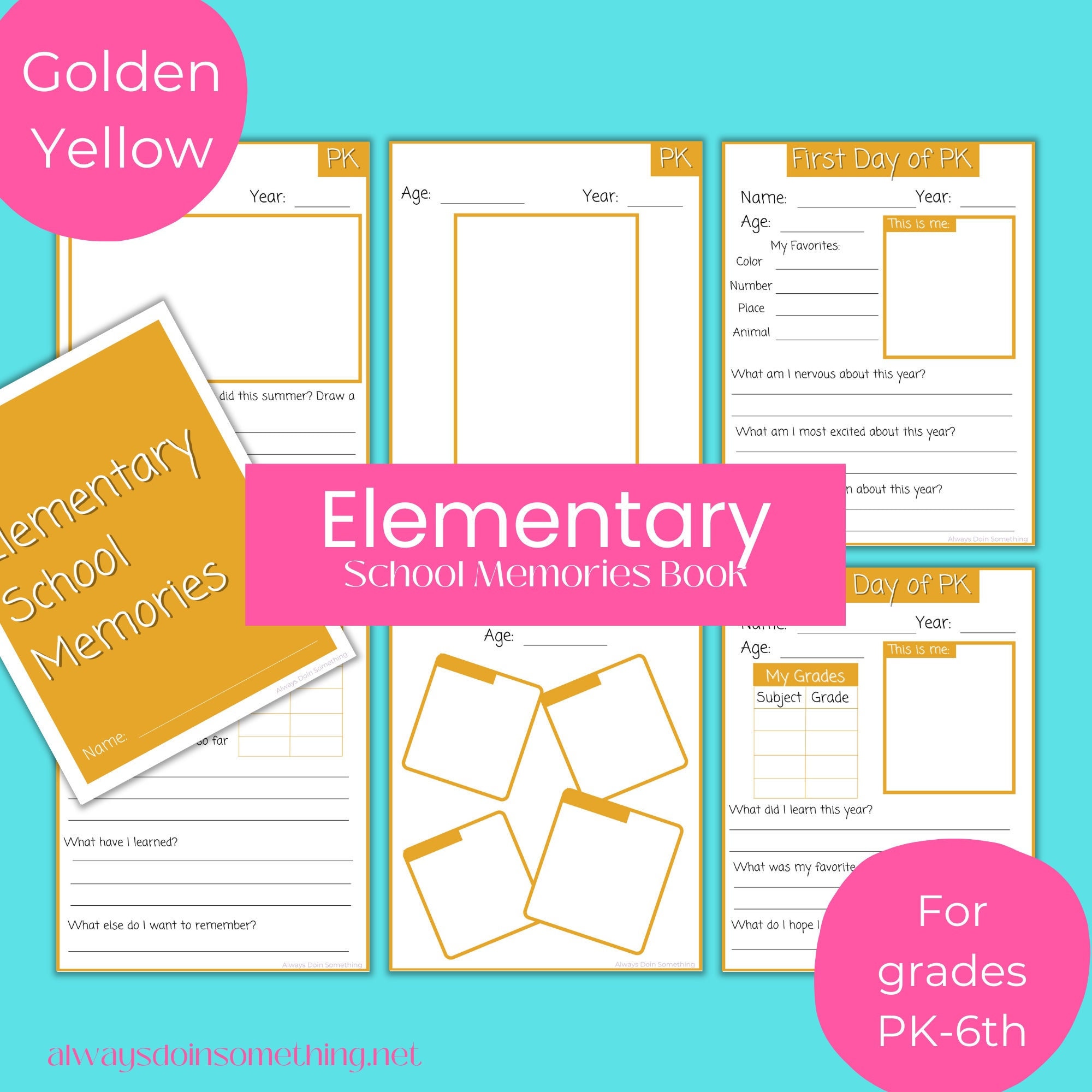 Elementary School Memories Book | Back to School Kids Printable | First ...