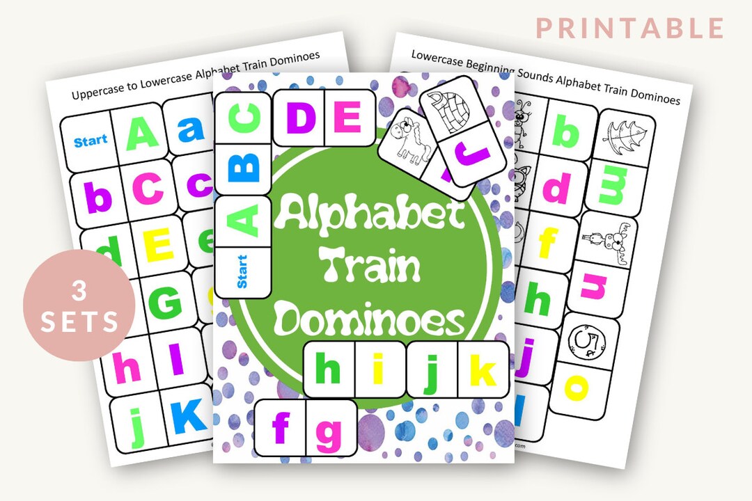 Alphabet Train Dominoes | Printable Educational Activity | Preschool ...