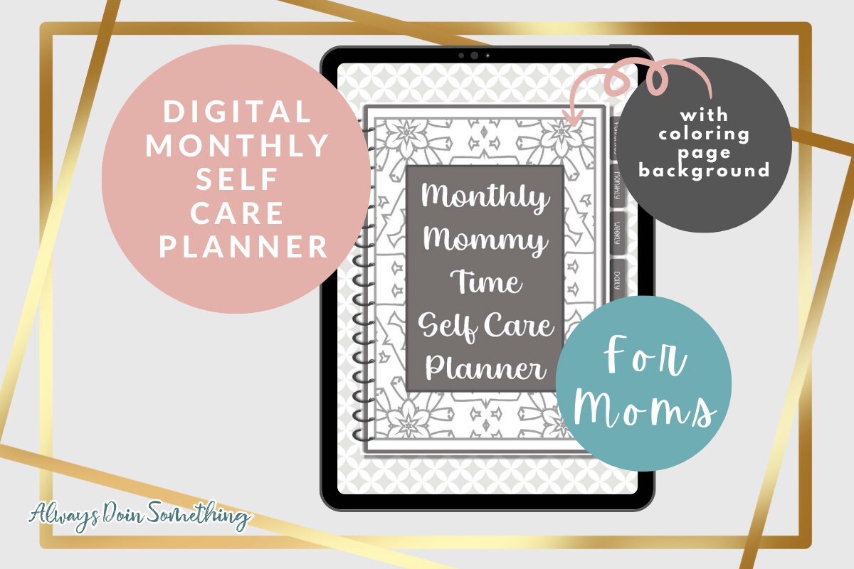 Digital Mommy Self-care Planner Printable Self-care Journal, Monthly ...