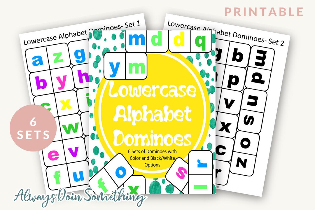 Lowercase Alphabet Dominoes: Essential Prek-kindergarten Learning Tool ...