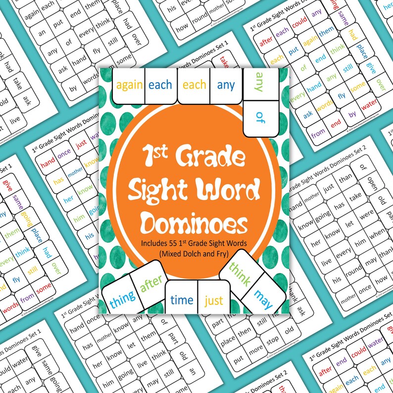 1st Grade Sight Word Dominoes | Educational Printable | 1st Grade ...